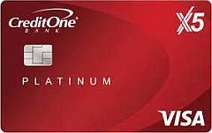 Platinum X5 Visa Credit Card from Credit One Bank review